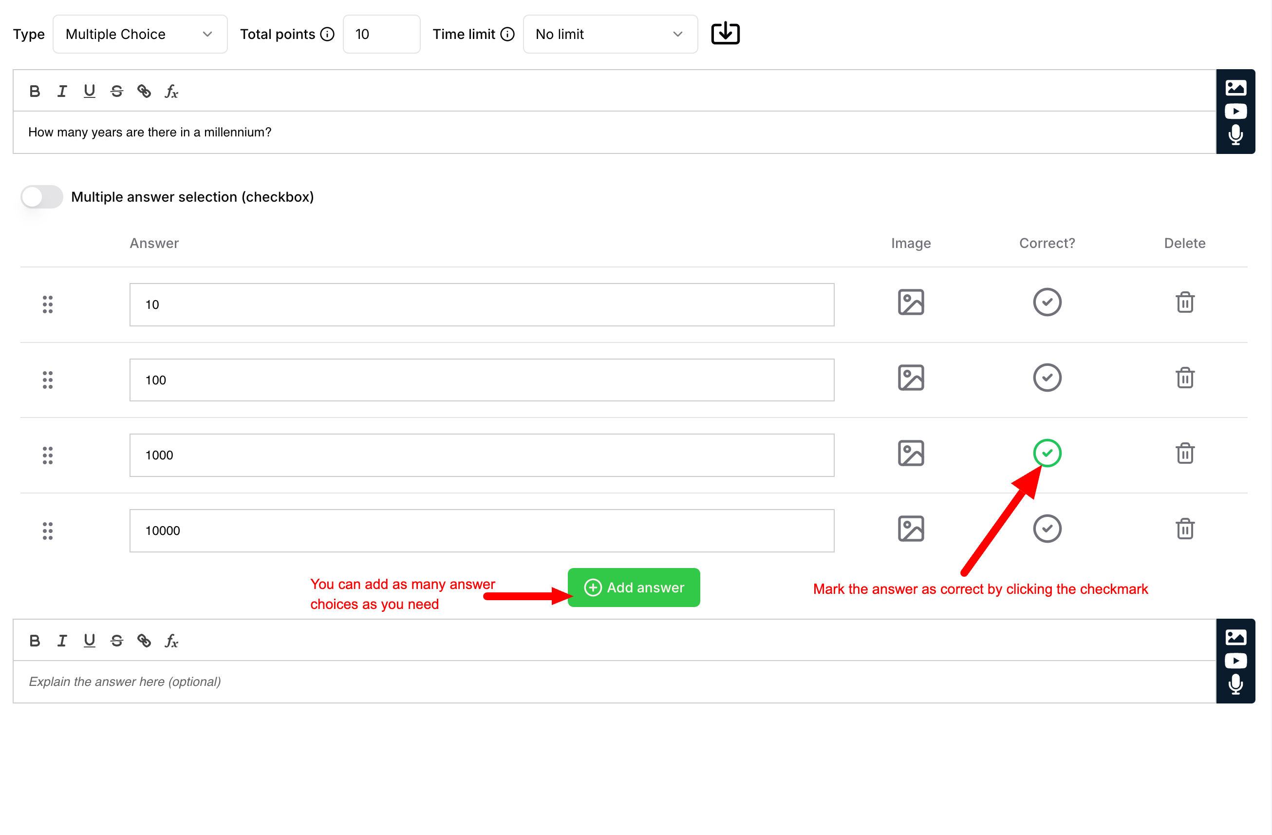 Multiple Choice - QuizWhizzer Help Center