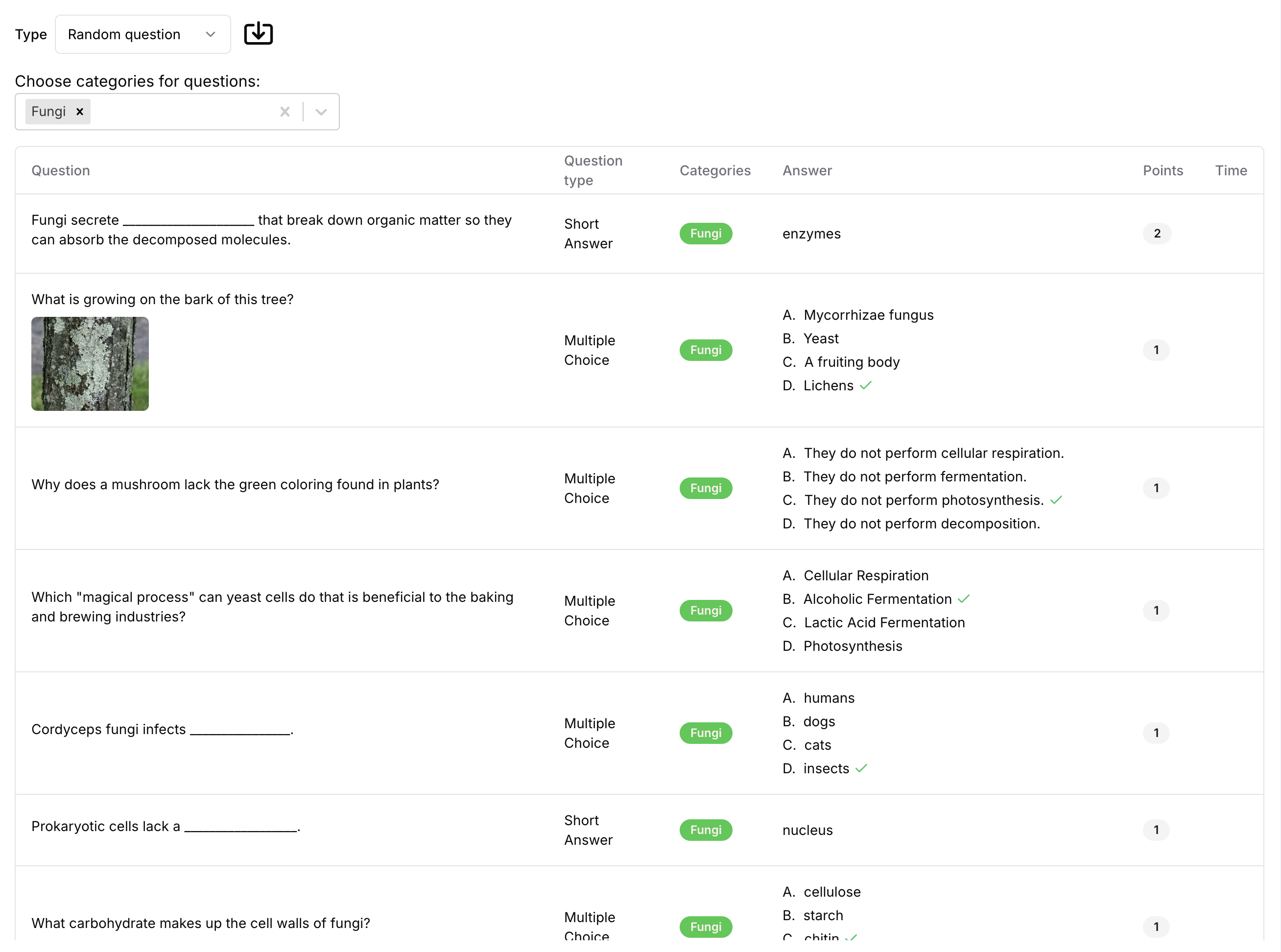 Random Question - QuizWhizzer Help Center